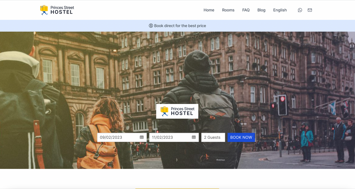 Rooms — Princes Street Hostel